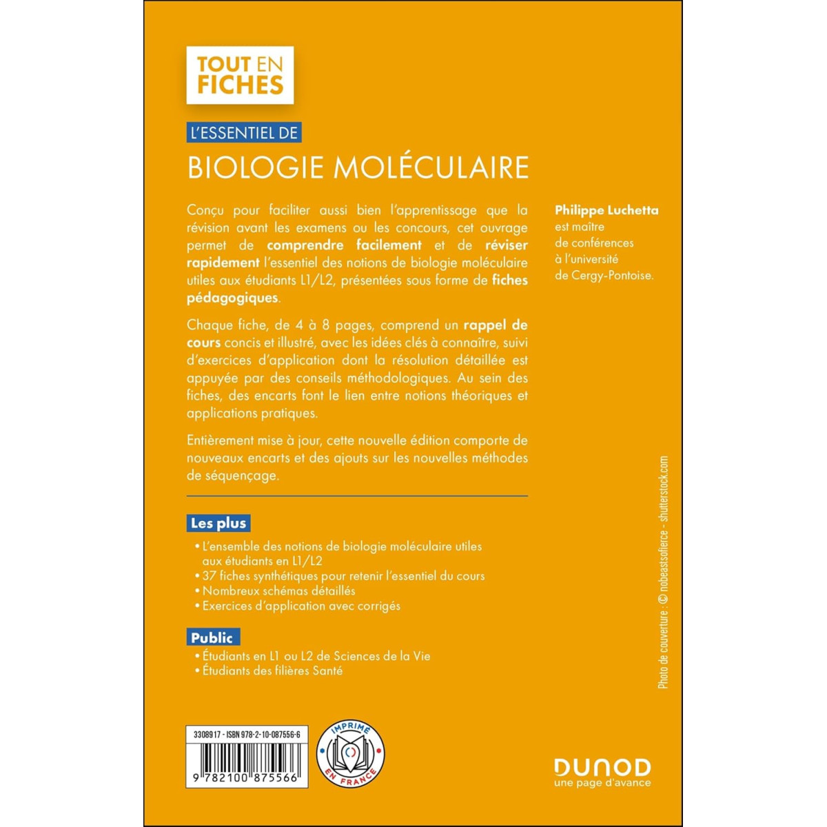 L'essentiel de Biologie moléculaire, 2025, Philippe Luchetta, Dunod